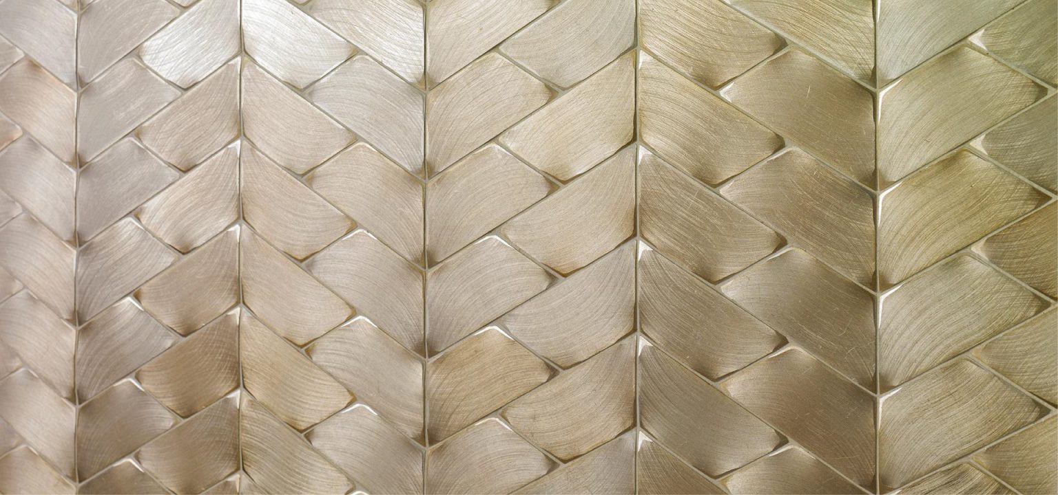 Mosaic Gravity Aluminium Trace Gold - EuroStyle